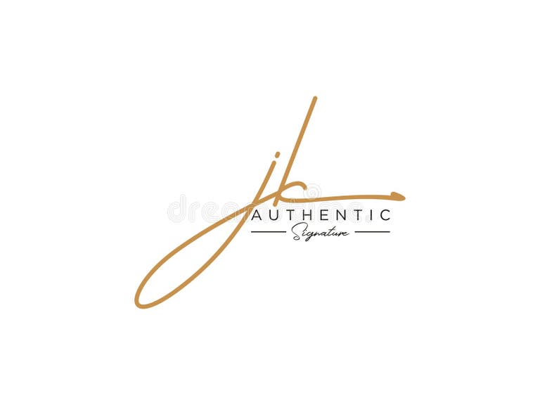 Letter JK Signature Logo Template Vector Stock Vector - Illustration of ...