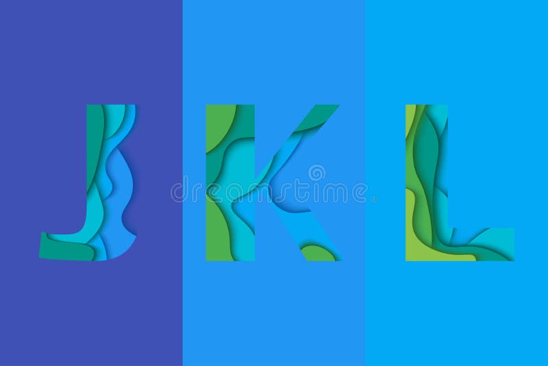 Letter JKL template stock vector. Illustration of blue - 71845534
