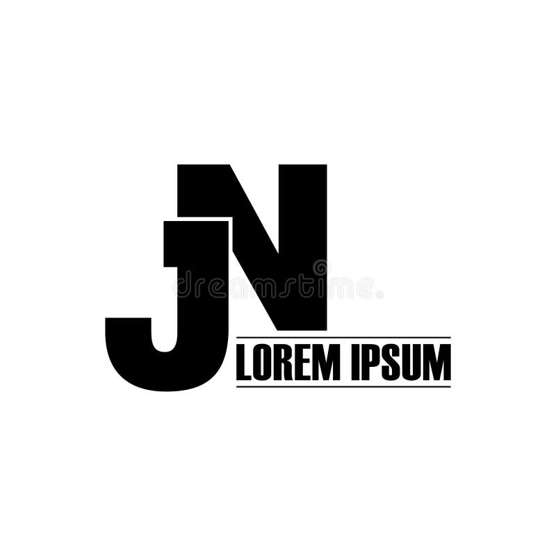 Letter JN Simple Monogram Logo Icon Design. Stock Vector - Illustration ...