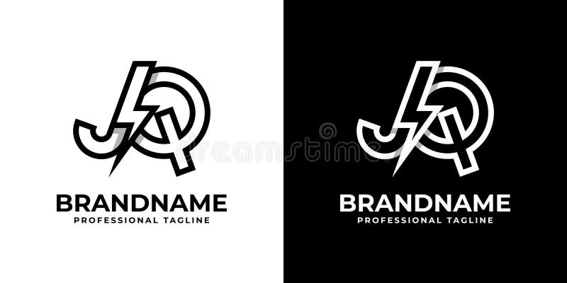 Letter JQ Thunderbolt Logo, Suitable for Any Business with JQ or QJ ...
