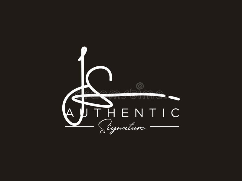 Letter JS Signature Logo Template Vector Stock Vector - Illustration of ...