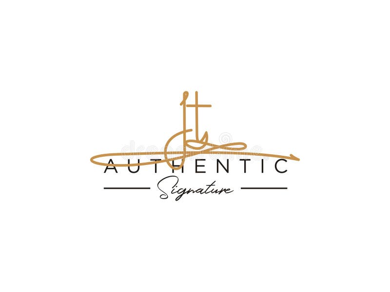 Letter JT Signature Logo Template Vector Stock Vector - Illustration of ...