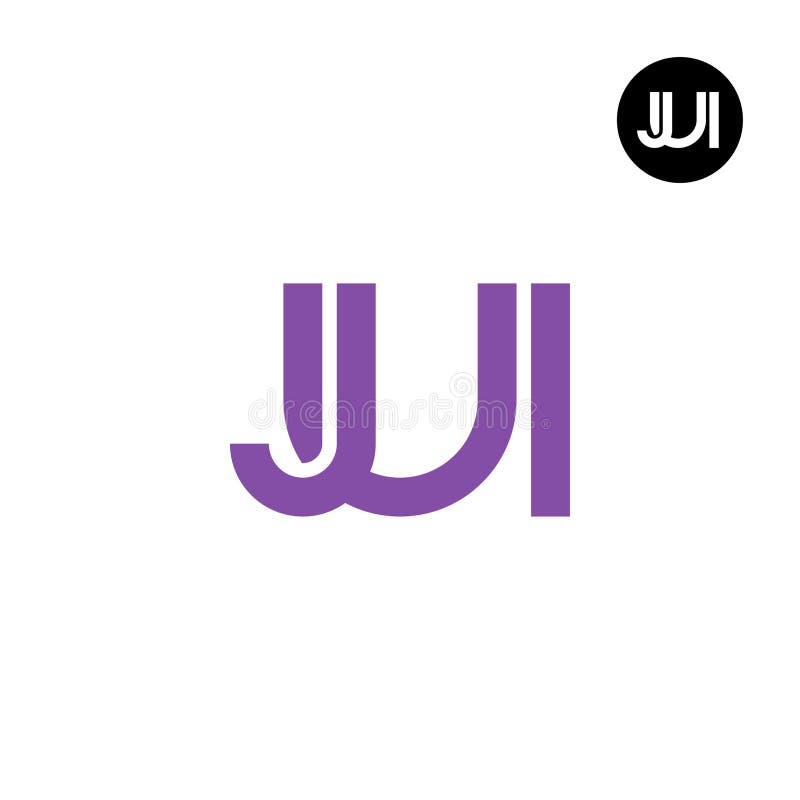 Letter JUI Monogram Logo Design Stock Vector - Illustration of ...