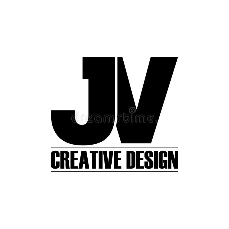 Letter JV Simple Monogram Logo Icon Design. Stock Vector - Illustration ...