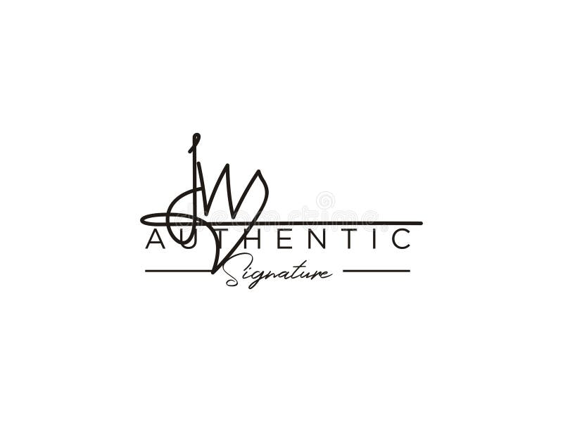 Letter JW Signature Logo Template Vector Stock Vector - Illustration of ...