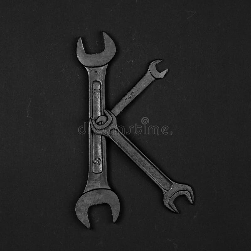 Letter K. Alphabet Made of Repair Tools Stock Photo - Image of ...