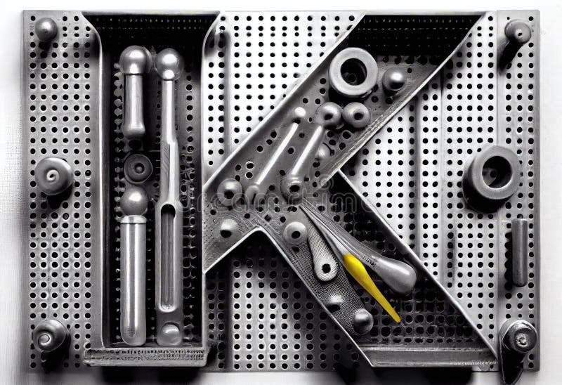 Letter K. Alphabet from the Tools on the Metal Pegboard Isolated Stock ...