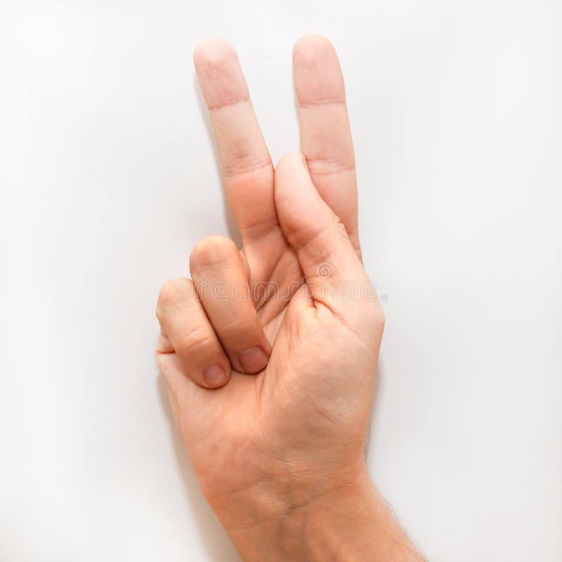 Letter K in American Sign Language (ASL) Stock Image - Image of gesture ...