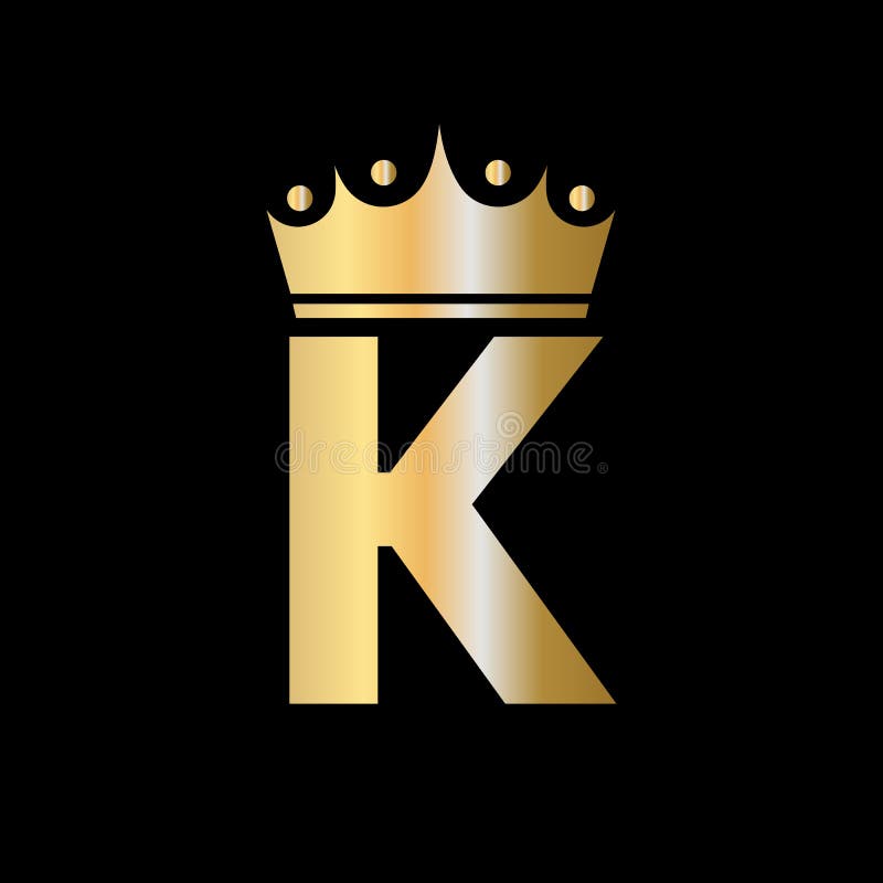 Letter K Charity Crown Logo Design with Unit Symbol Vector Template ...