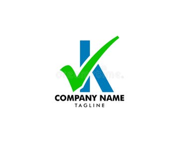 Letter K Check Mark Logo Design Template Element Stock Vector ...