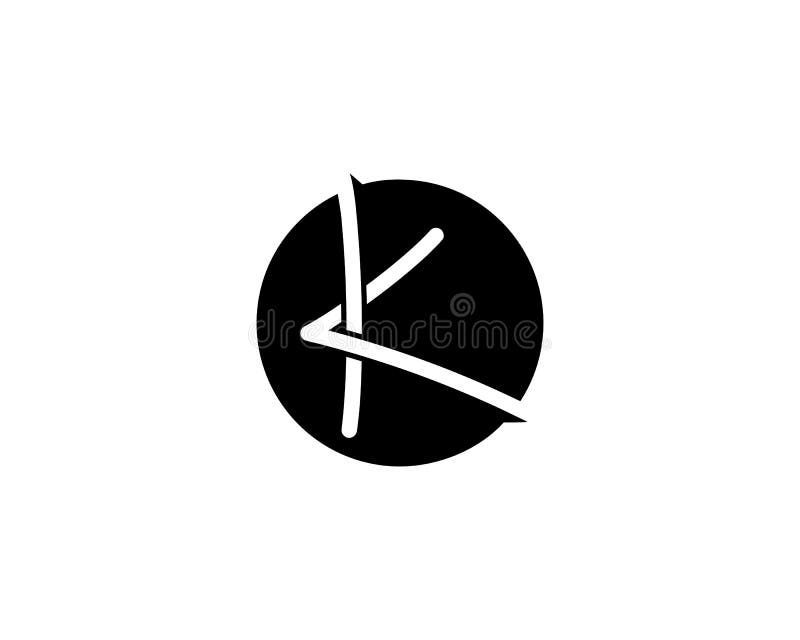 Letter K Circle Shape Logo Design Icon. Stock Vector - Illustration of ...