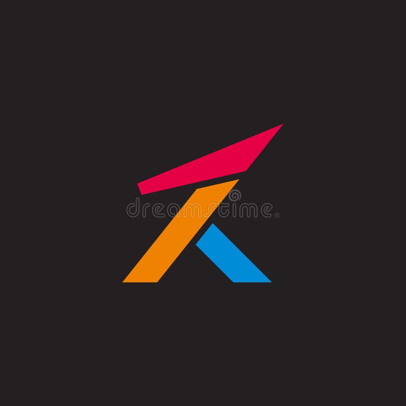 Letter K Colorful Abstract Arrow Simple Line Logo Vector Stock Vector ...