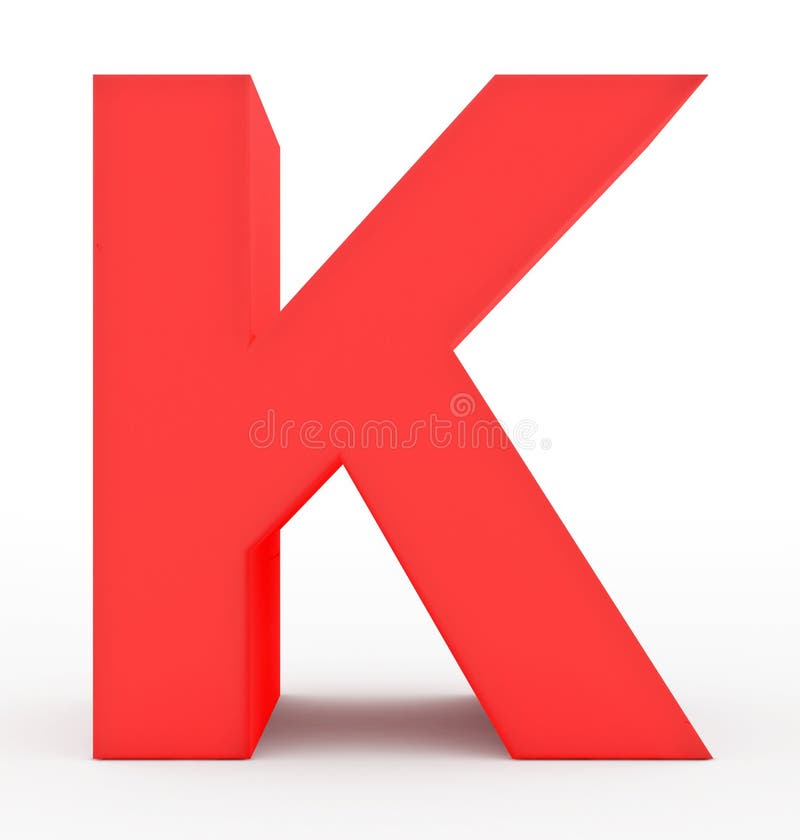 Red Letter K Alphabet 3d Rendering Stock Illustrations – 234 Red Letter ...