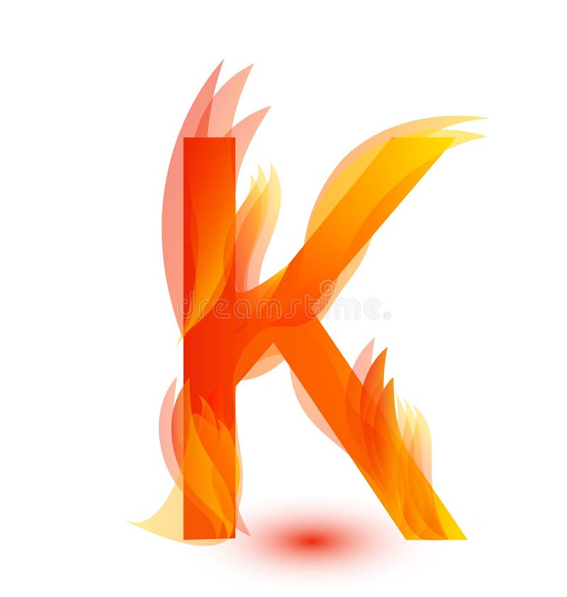 K Fire Letter Stock Illustrations – 240 K Fire Letter Stock ...