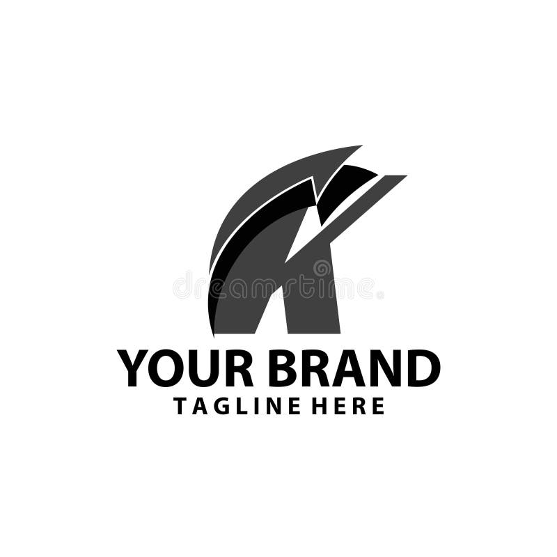 Letter a Font Monogram Arrow Shadow Logo Design Vector Stock Vector - Illustration of abstract ...