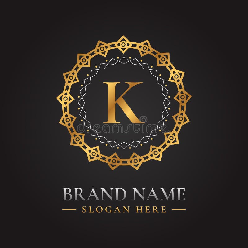 Letter K Golden Vector Logo Template in Luxury Style Concept Stock ...