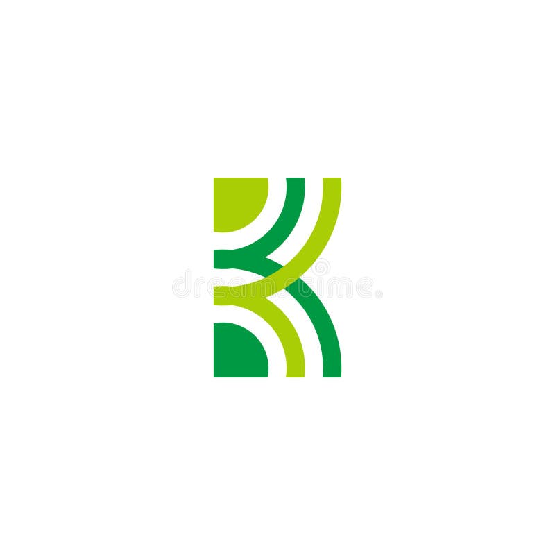 Letter K Green Trees Branch Forest Simple Logo Vector Stock Vector ...