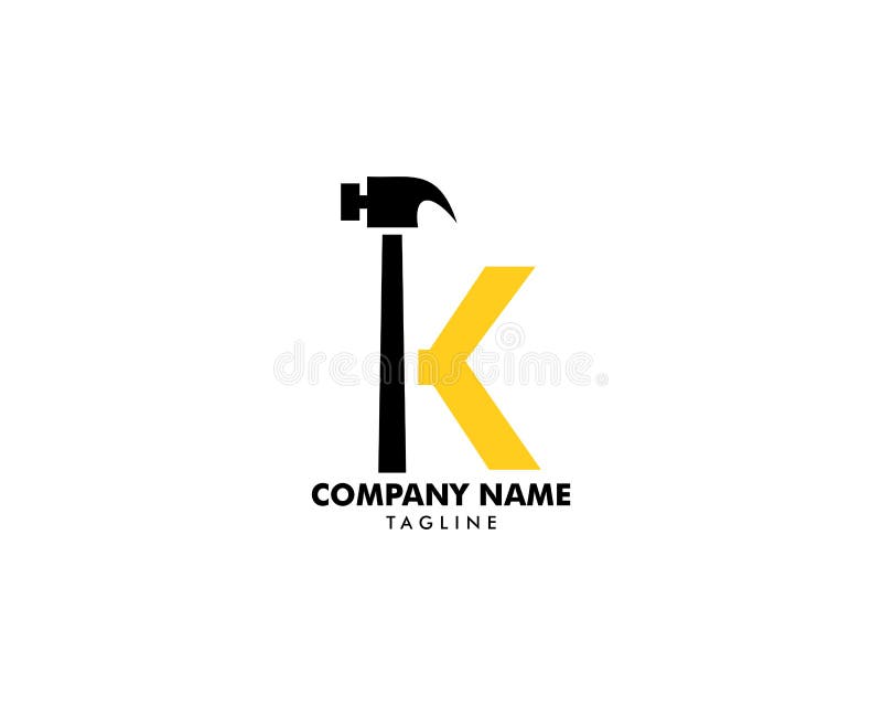 Letter K Hammer Logo, Handyman Services Logo Vector Design Stock Vector - Illustration of ...