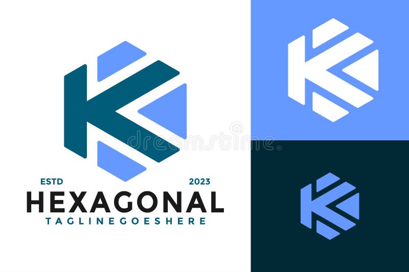 Letter K Hexagonal Logo Design Vector Symbol Icon Illustration Stock ...