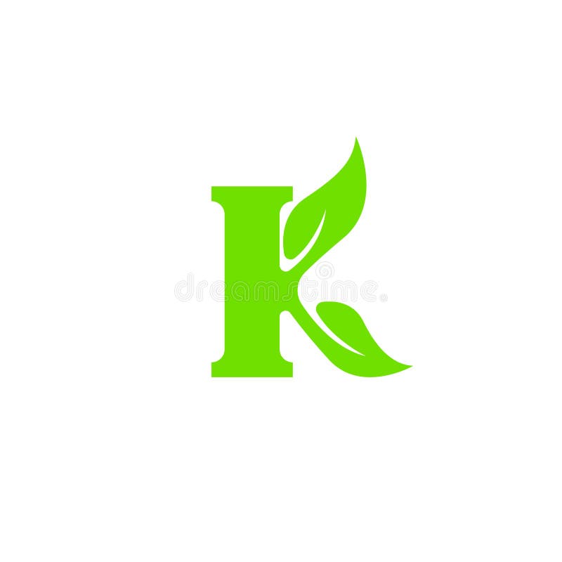 Letter K Leaf Logo. Nature Logo Stock Vector - Illustration of flower ...