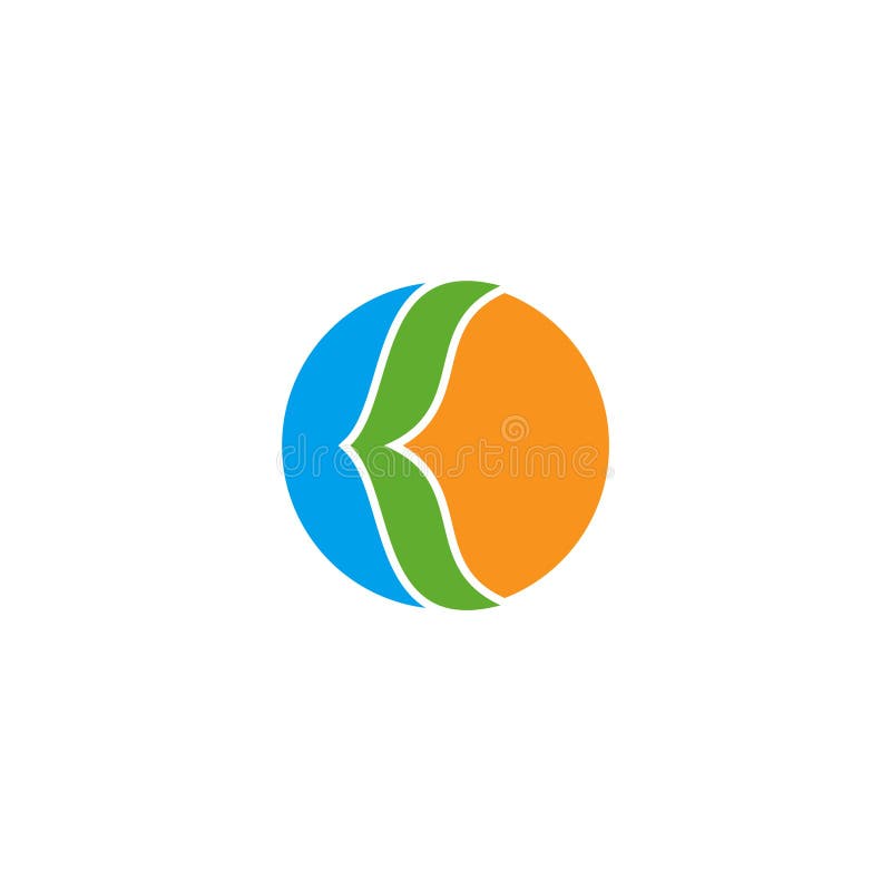 Letter K Leaf Sun Water Nature Symbol Logo Vector Stock Vector ...