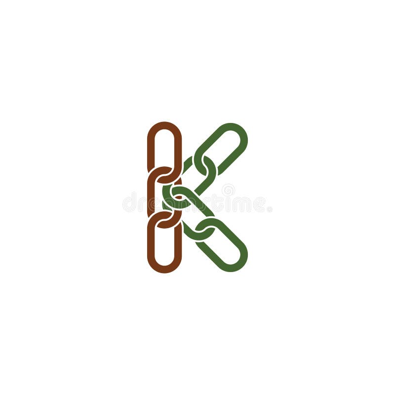 Letter K Link Chain Logo Symbol Element Stock Vector - Illustration of ...