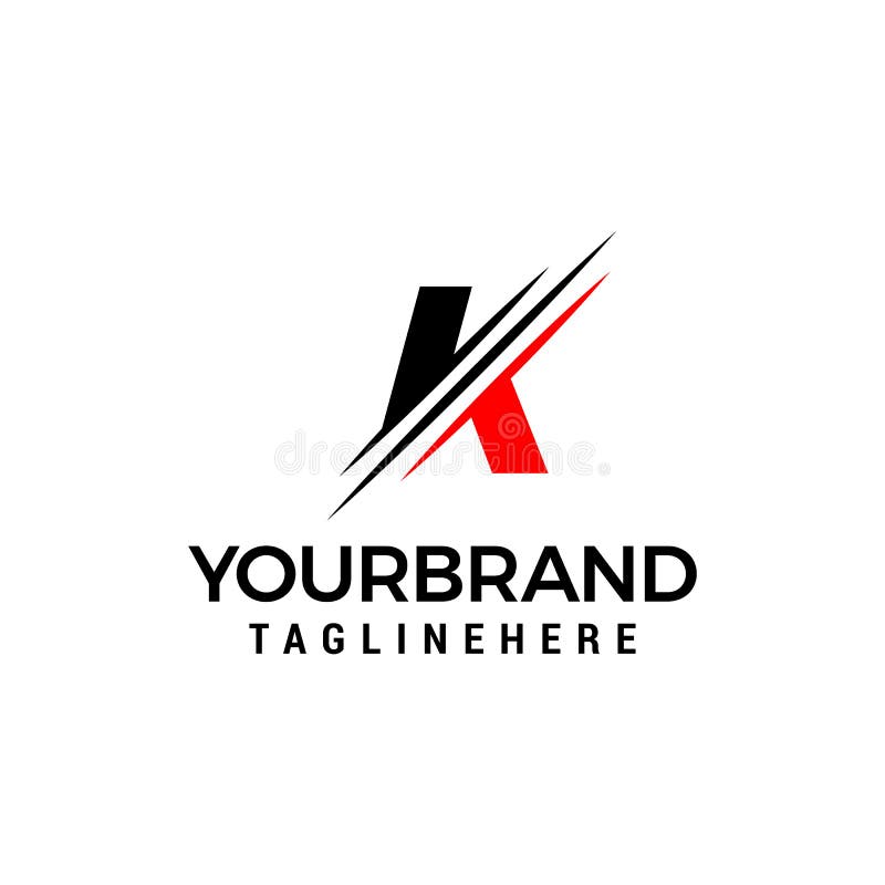 Letter K Logo Graphic Elegant and Unique Sliced Design Template Vector ...