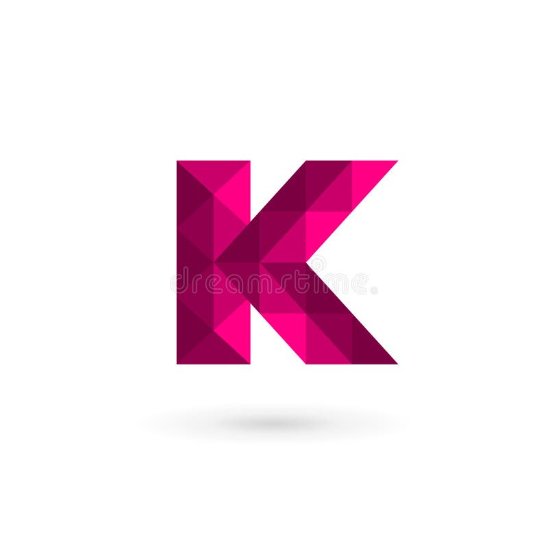 Letter K Mosaic Logo Icon Design Template Elements Stock Vector ...