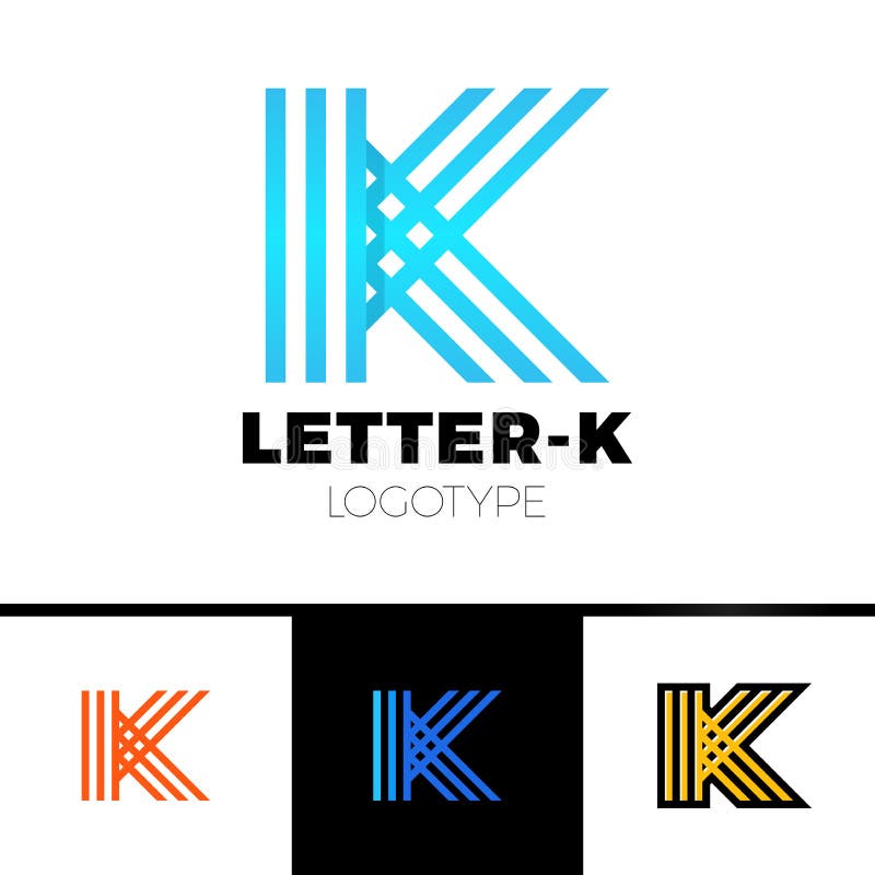 Letter K Logo Icon Design Template Elements Stock Vector - Illustration ...