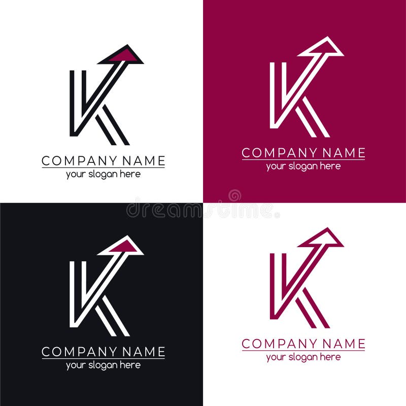Letter K Logo or Monogram. Blank for Business Card. for Your Business ...
