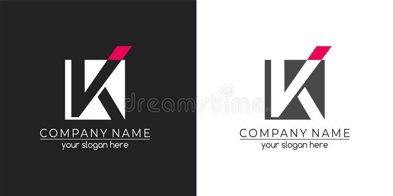 Letter K Logo or Monogram. Blank for Business Card. for Your Business ...