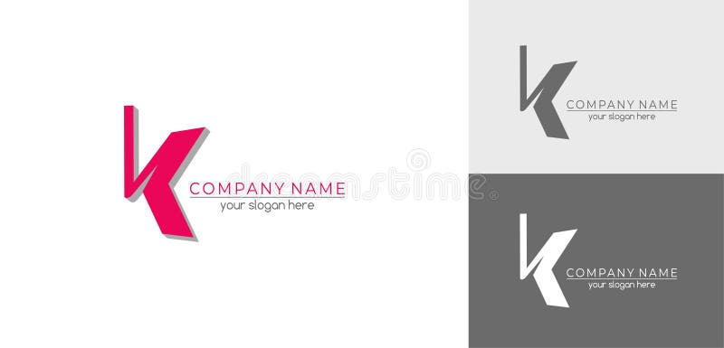 Letter K Logo or Monogram. Blank for Business Card. for Your Business ...