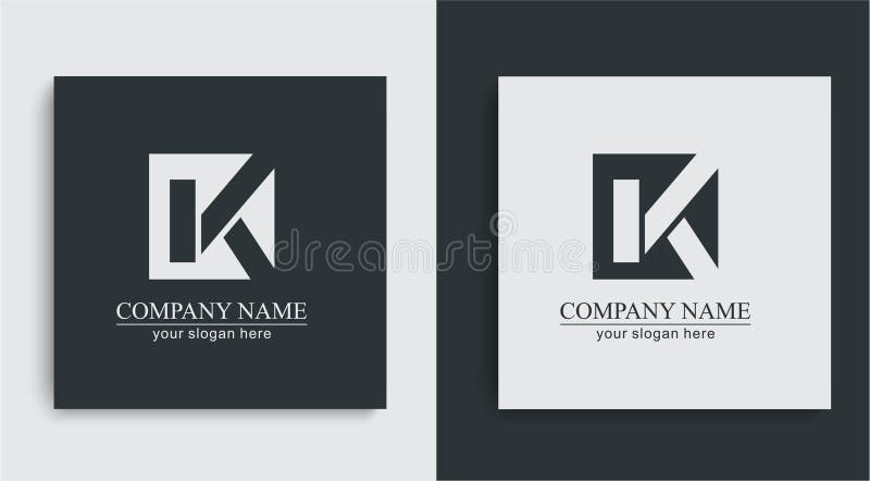 Letter K Logo or Monogram. Blank for Business Card. for Your Business ...