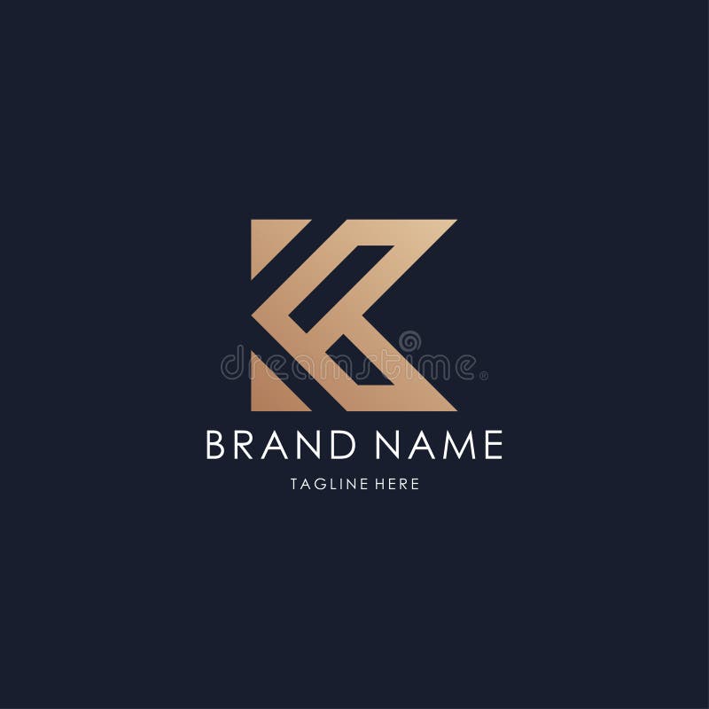 Letter K Logo Monogram Initial Line Design Vector Luxury Golden Style ...