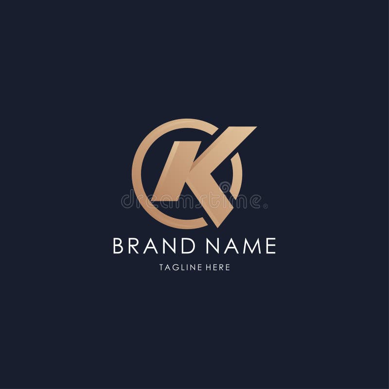 Letter K Logo Simple Monogram Initial Creative Lines Bold Design Luxury ...