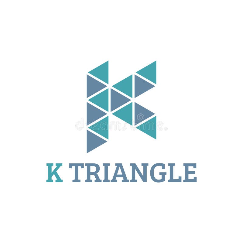 The Letter K Triangle Logo Vector is Simple and Modern Stock Vector ...
