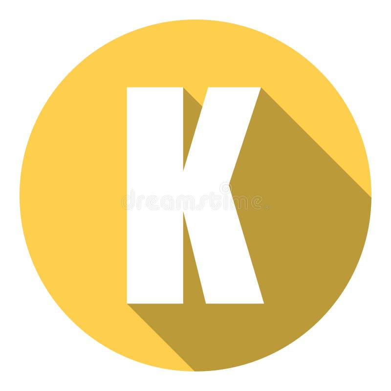 Letter K with a Long Shadow. Vector Illustration EPS10 Stock Vector ...