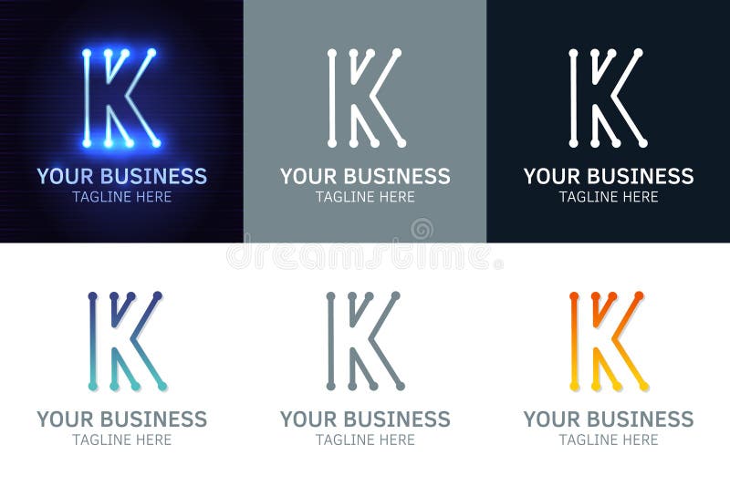 Letter K Minimal Logo Icon Design. Vector Template Graphic Elements ...