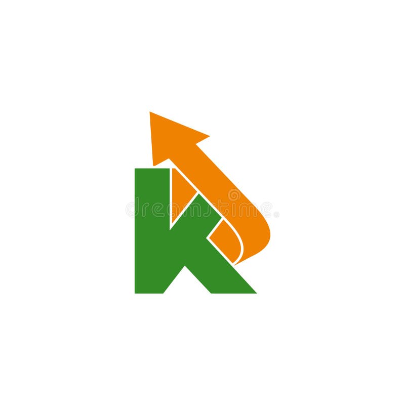 Letter K Motion Arrow Up Geometric Design Logo Vector Stock Vector ...
