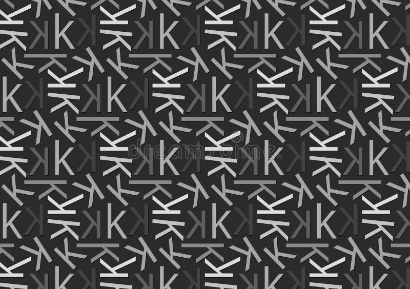 Letter K Pattern in Different Colored Grey Shades for Wallpaper Stock ...