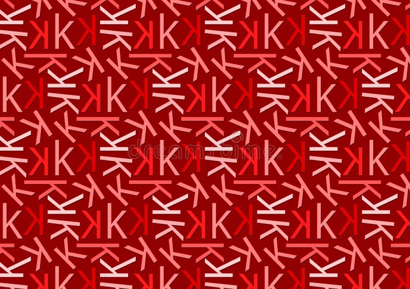 Letter K Pattern in Different Colored Red Shades for Wallpaper Stock ...