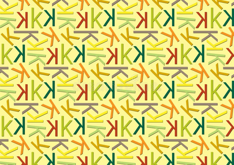 Letter K Pattern In Different Colored Shades For Wallpaper Stock ...