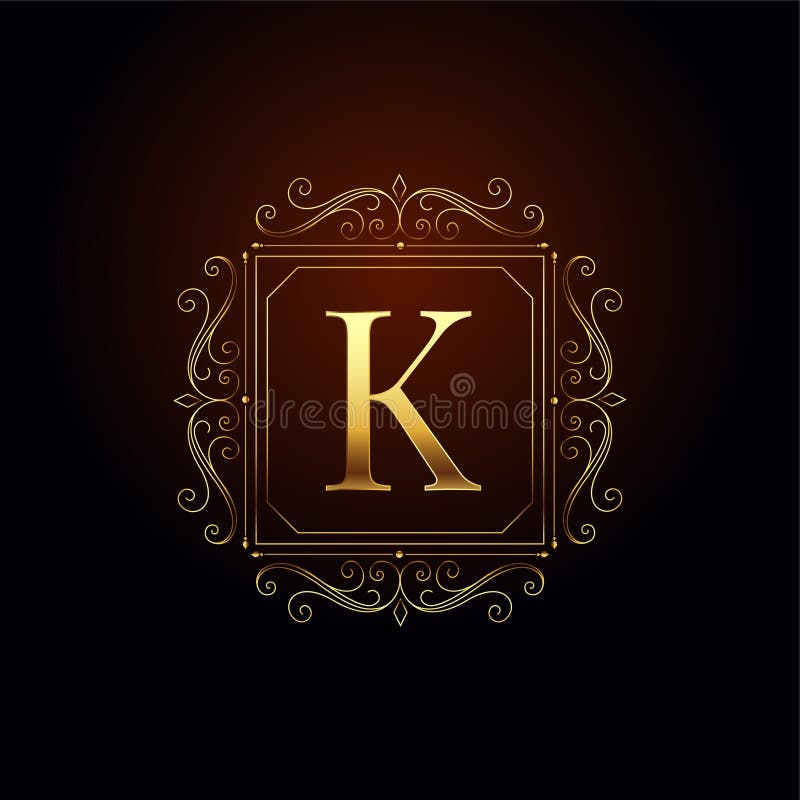 Letter K Premium Logo Concept Design Template Stock Vector - Illustration of initial, company ...