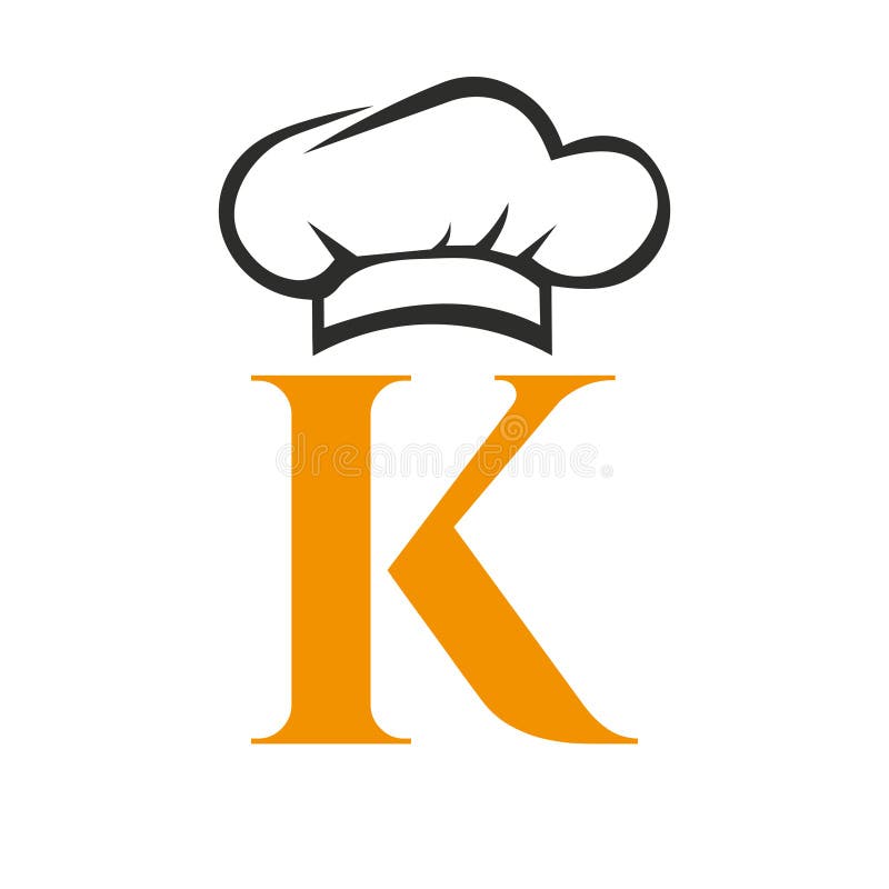 Letter K Restaurant Logo Concept with Chef Hat Vector Template ...