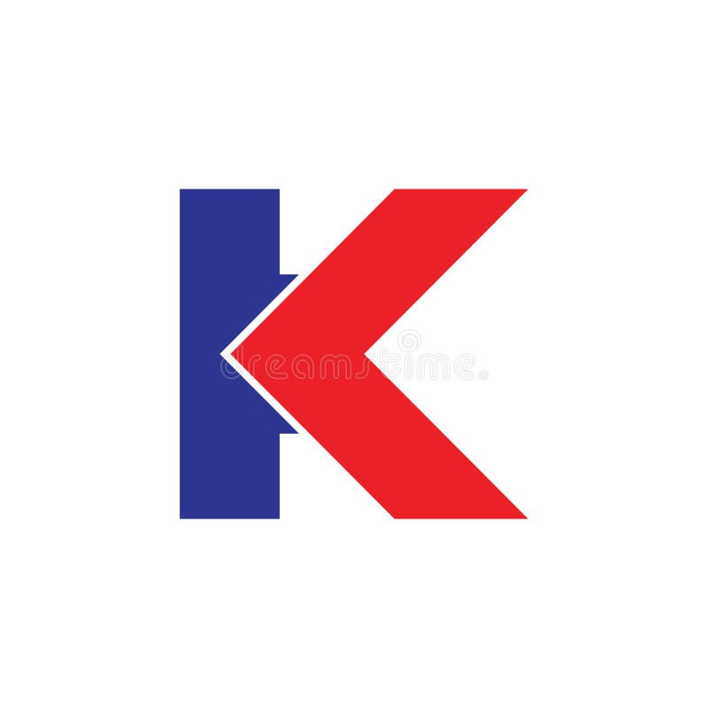 Letter K Simple Geometric Arrow Logo Vector Stock Vector - Illustration ...