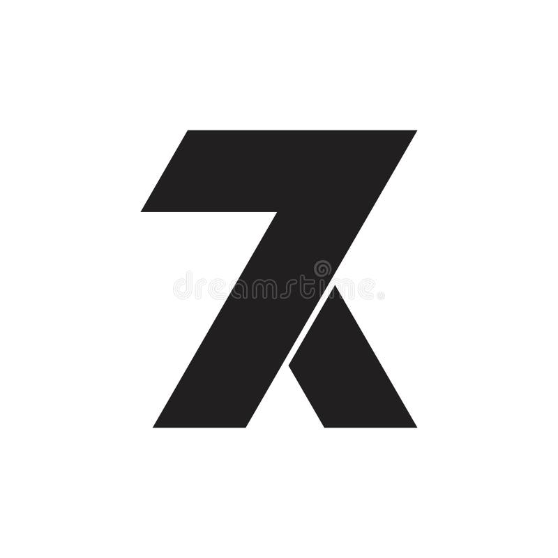 Letter 7k Simple Geometric Symbol Logo Vector Stock Vector ...