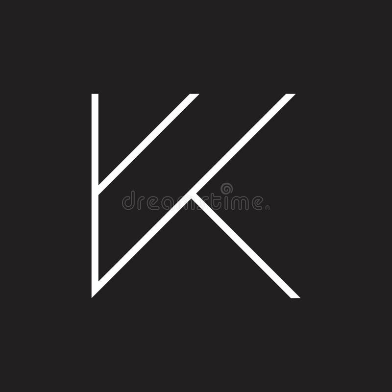 Letter K Simple Geometric Thin Lines Logo Vector Stock Vector ...
