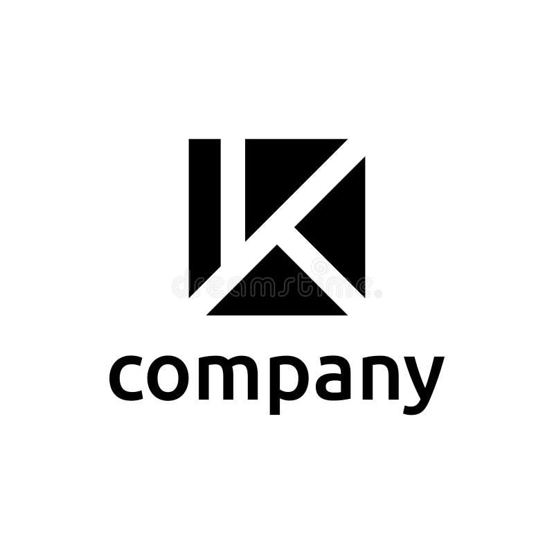 Letter K Square Logo Design Stock Vector - Illustration of identity ...