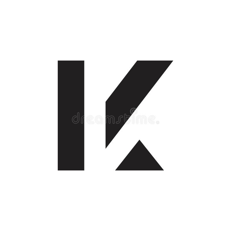 Letter K Triangle Geometric Negative Space Logo Vector Stock Vector ...
