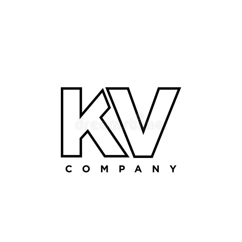 Letter K and V, KV Logo Design Template. Minimal Monogram Initial Based ...